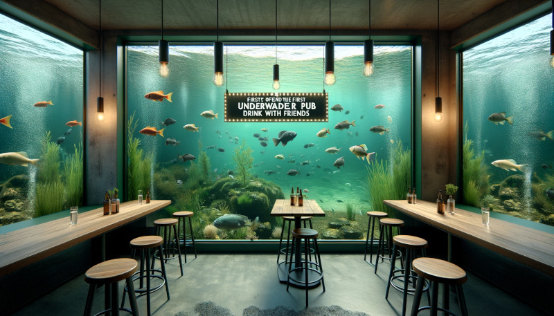 Opening of the first underwater pub in Newcastle along the River Tyne ...